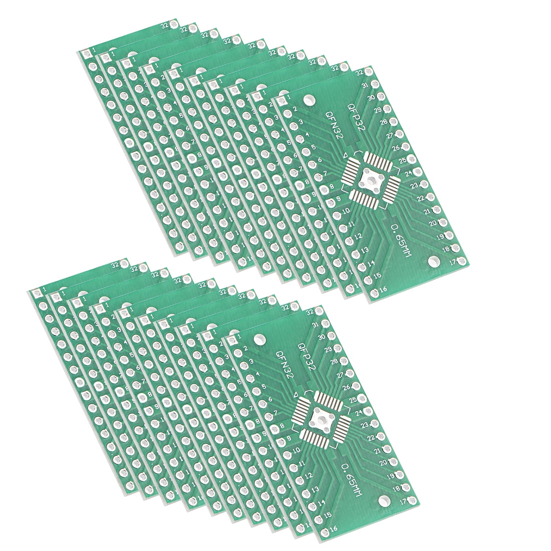 QFN 32PIN 0.65 / QFN 32PIN 0.8 to DIP Adapter PCB Board SMD Converter ...