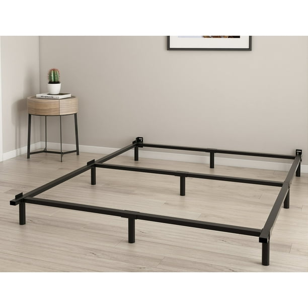 QFTIME Queen Metal Bed Frame with Recessed Legs, 7-Inch Low Profile Bed ...