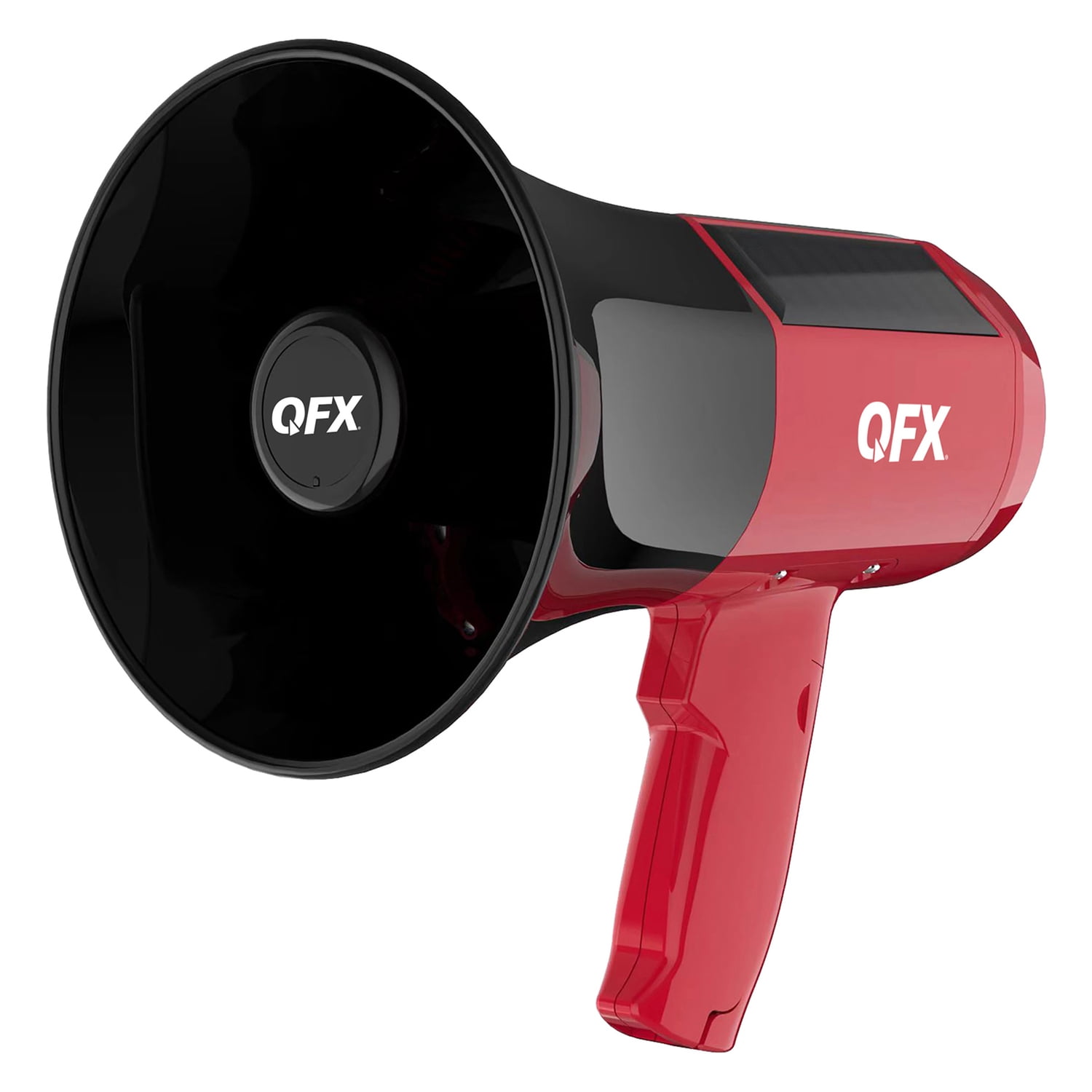 QFX BT-1000 Rechargeable Solar Megaphone with Siren, Air Horn ...