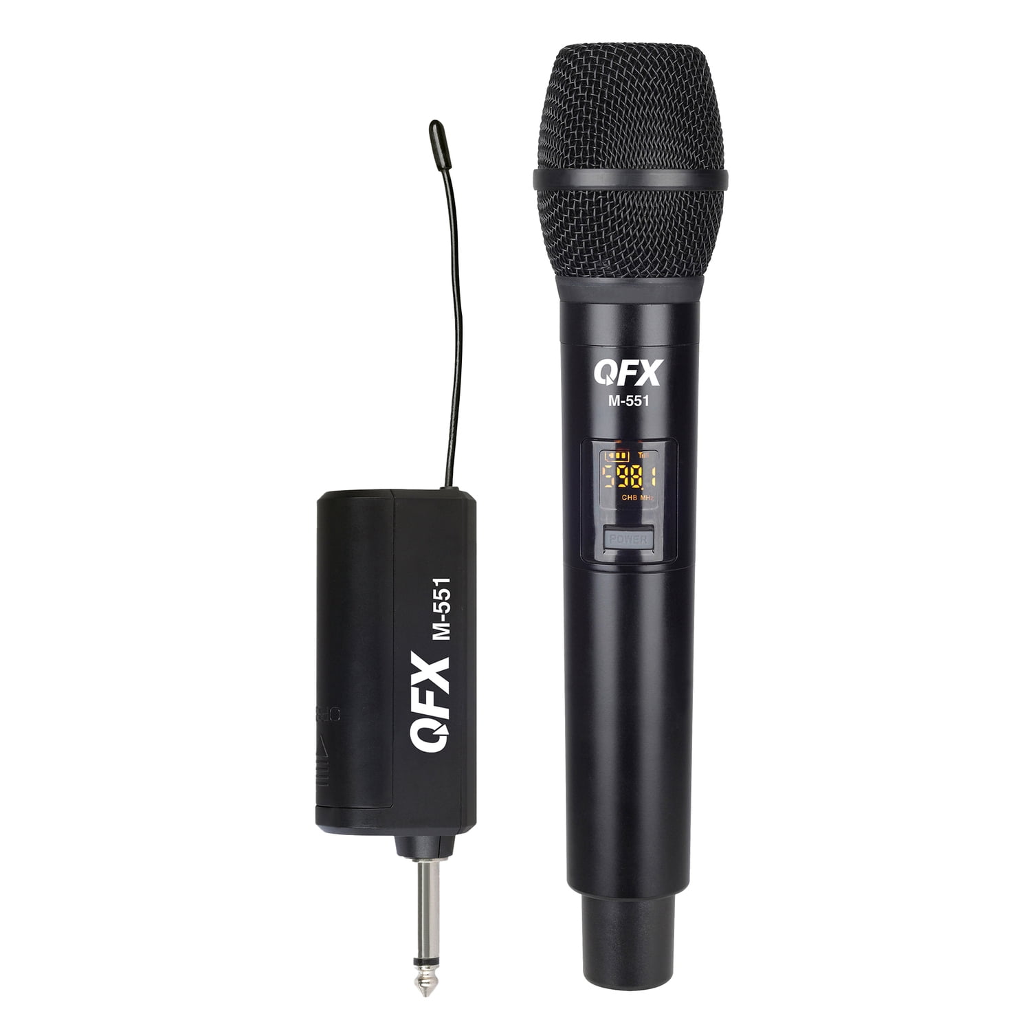 QFX M-551 16-Channel UHF Multi-Frequency Microphone System with ...