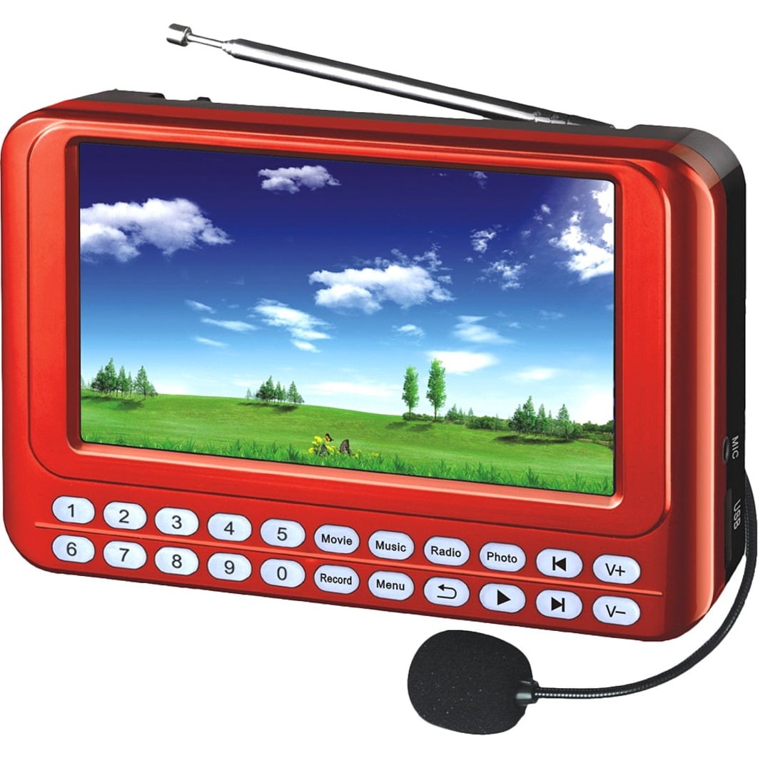 QFX MP3/Video Player with LCD Display, Red, PD-43 - Walmart.com
