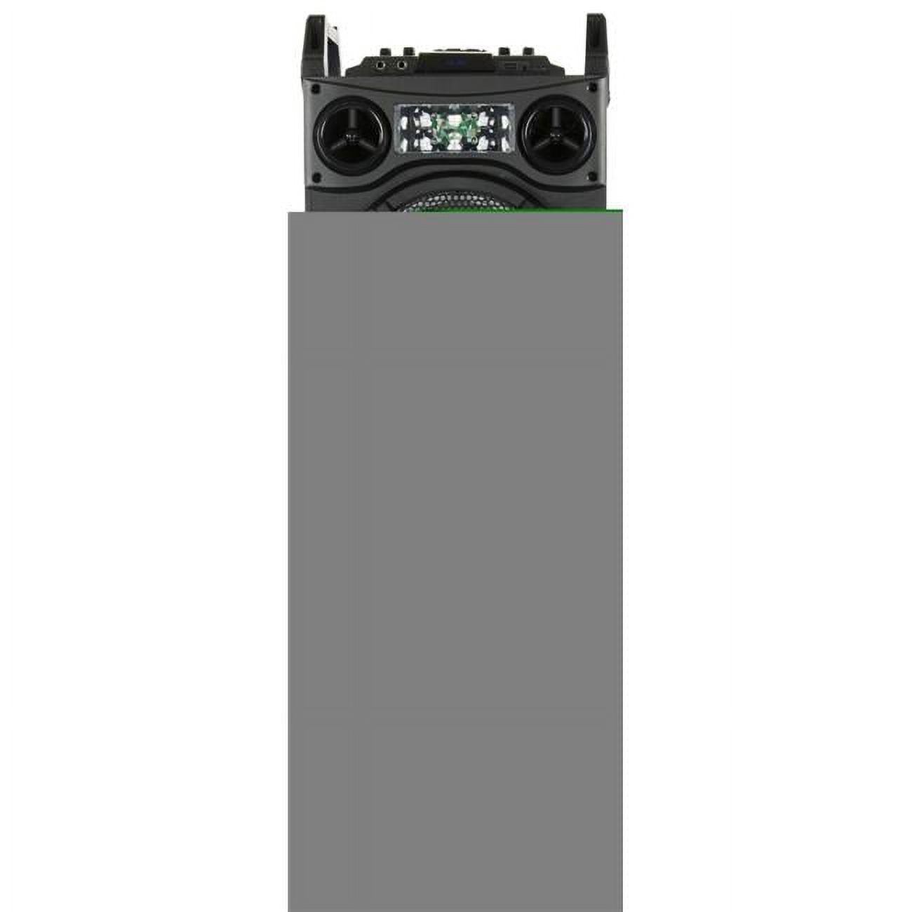 QFX PBX-211 10 in. Dual Bluetooth Battery Powered PA Speaker, Black ...