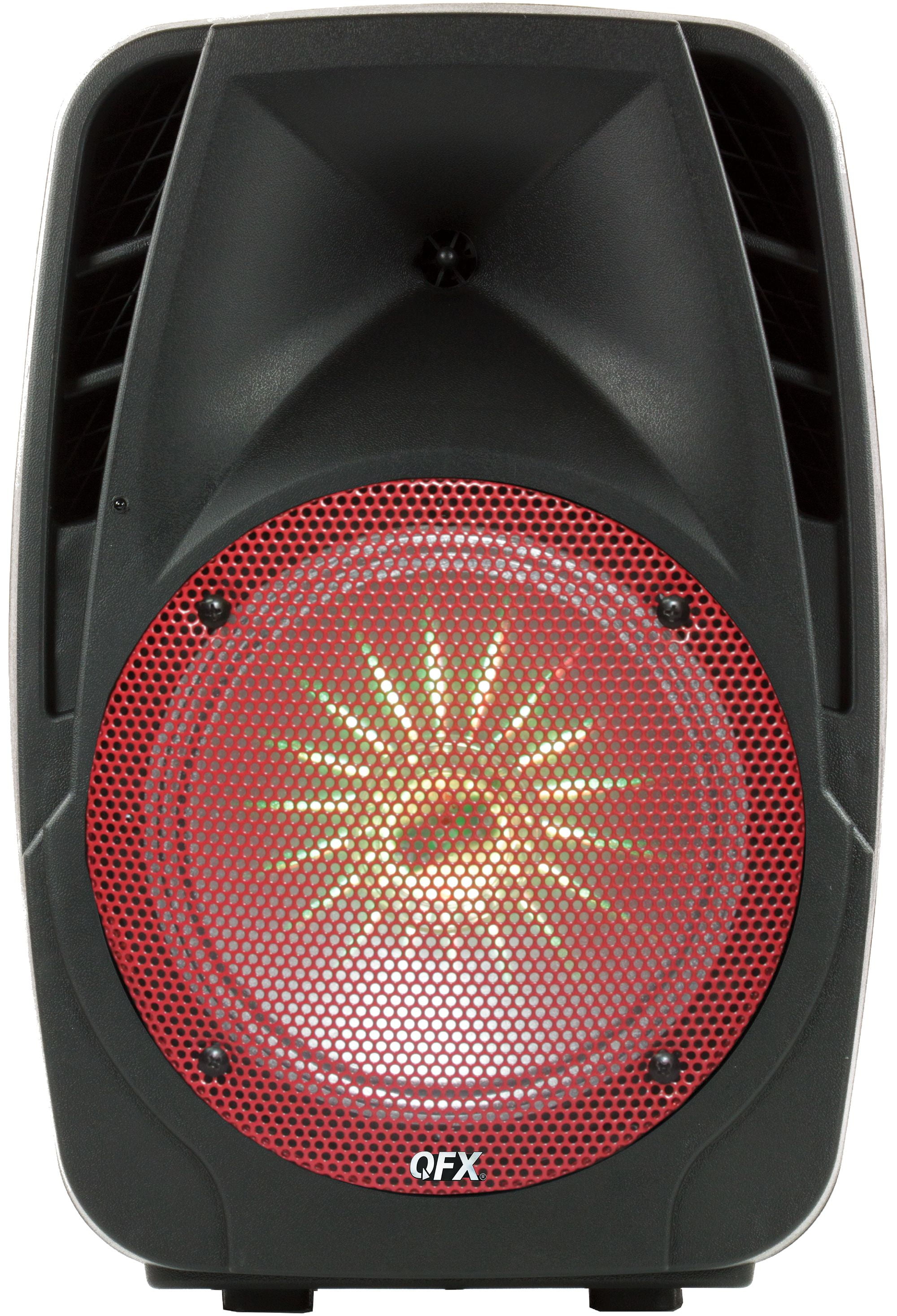 QFX PBX-810 8" Portable Karaoke Party Bluetooth Speaker (Bonus ...