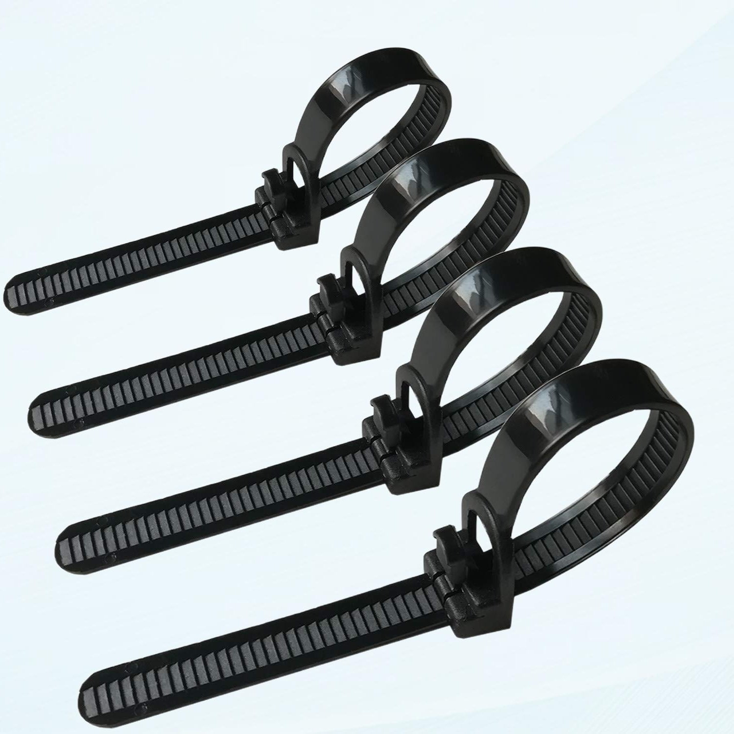 QGEMANWU Reusable Cable Ties, 8 inch Black 75lb Nylon Locking Zip Ties ...