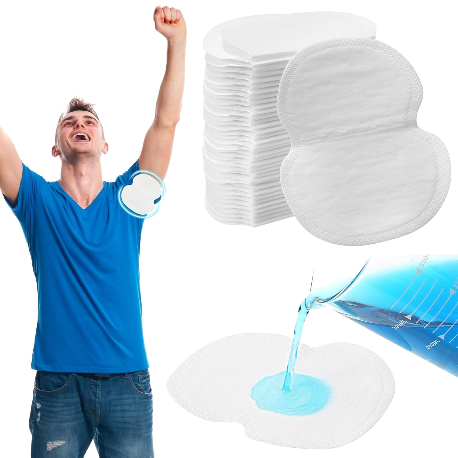 QGJZVUNL 100Pcs Underarm Sweat Pads, Armpit Sweat Pads for Women and ...