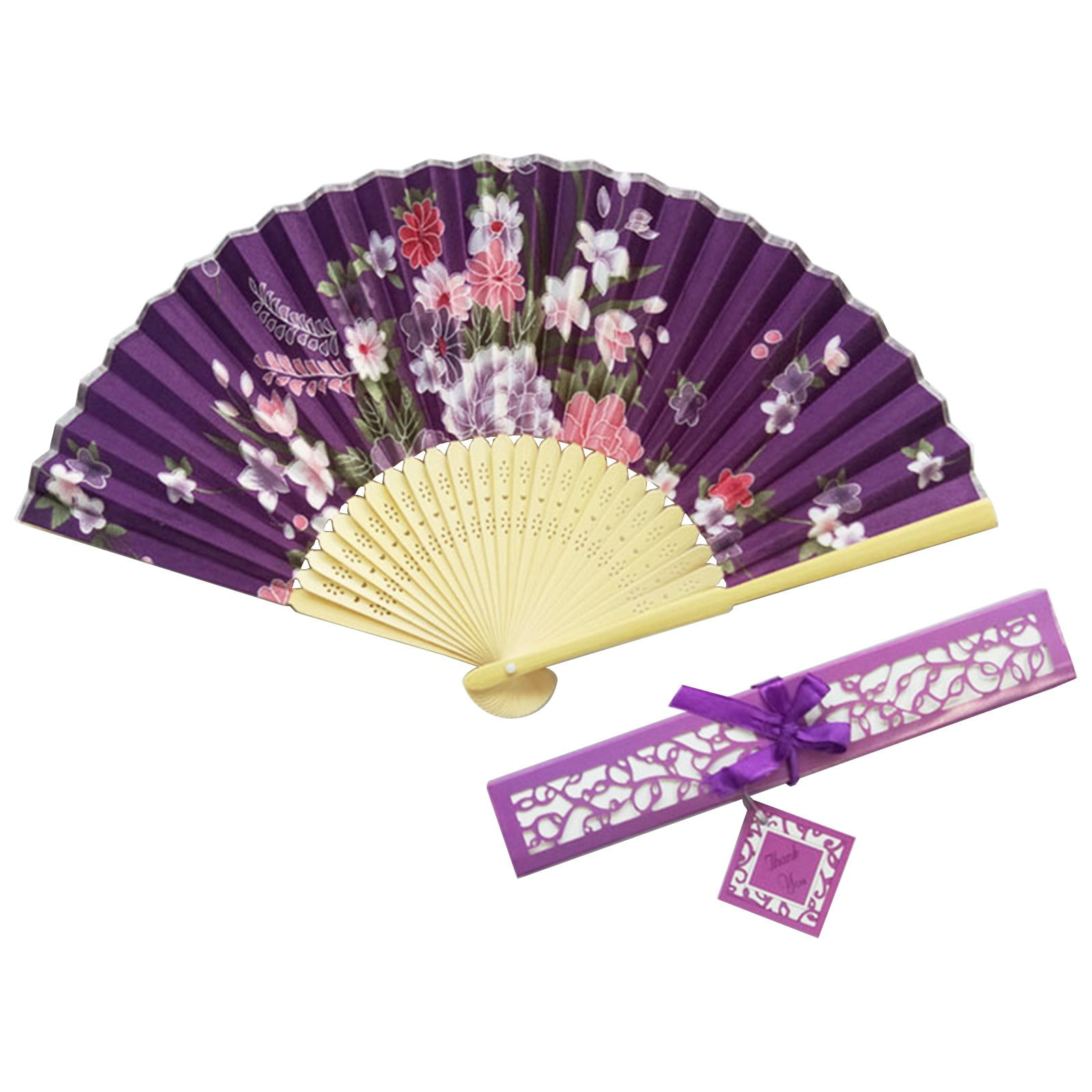 QGJZVUNL 1Pc Folding Hand Fans, Hand Held Fans for Women Foldable ...
