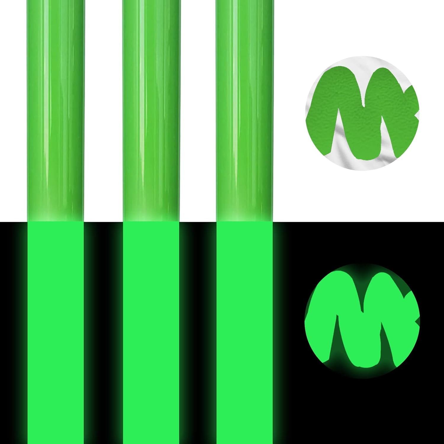 QGJZVUNL 3Pcs Glow in Dark Adhesiveness for Craft, Luminous ...