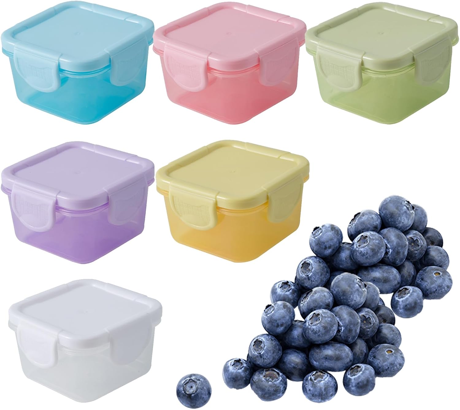 QGJZVUNL 6Pcs Small Pots,Mini Weaning Pots with Lids Baby Food Storage ...