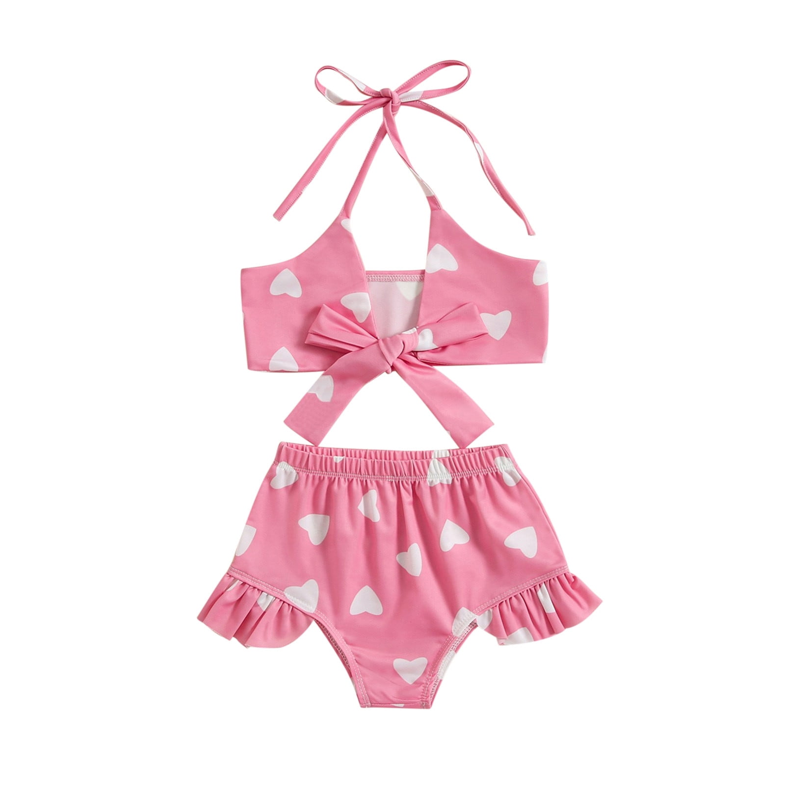 QHFBli 4th July Swimsuits for Girls American Flag Bathing Suits Kids ...