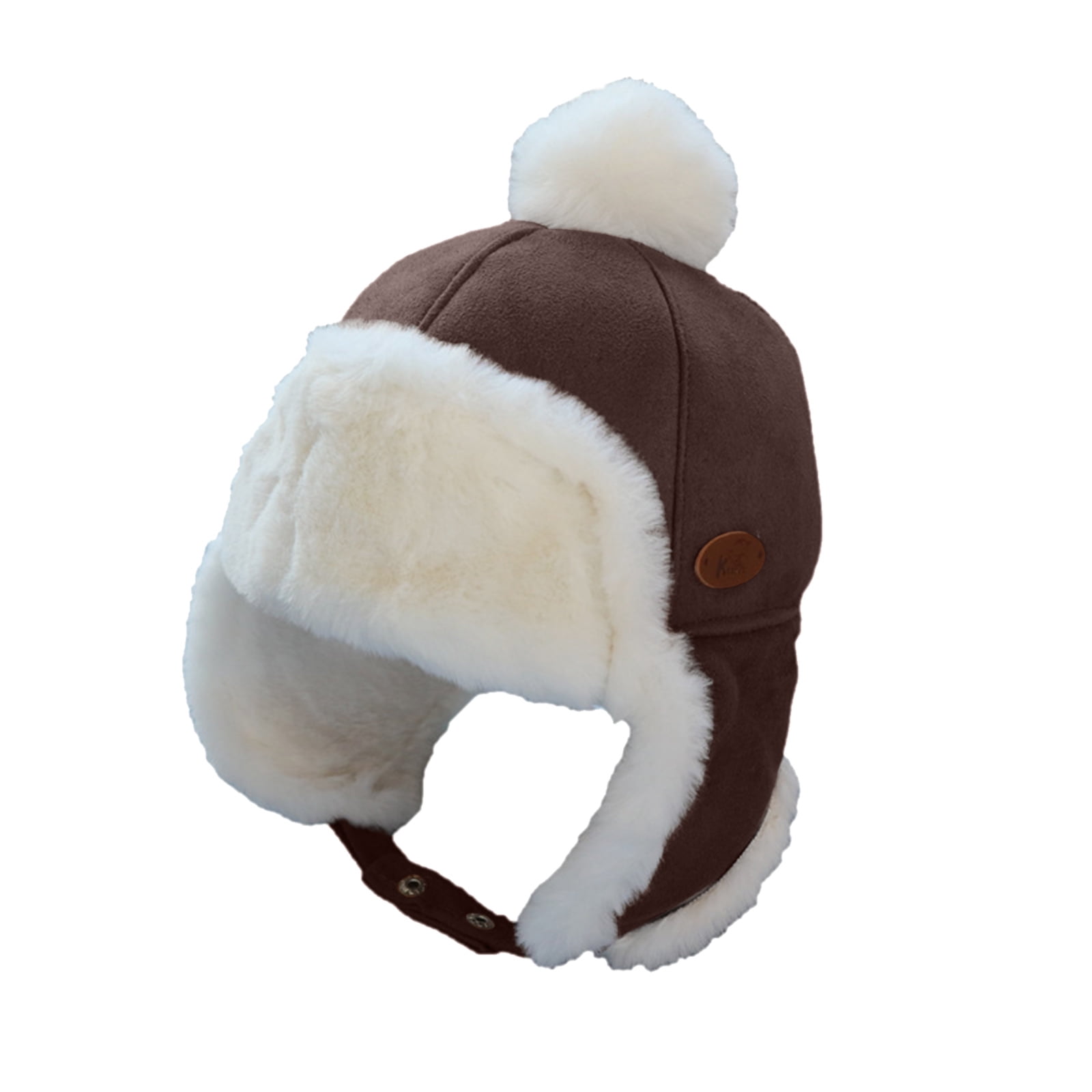 QHFBli Baby Winter Trapper Hat Earflap Ushanka Cap Suede Russian Ski ...