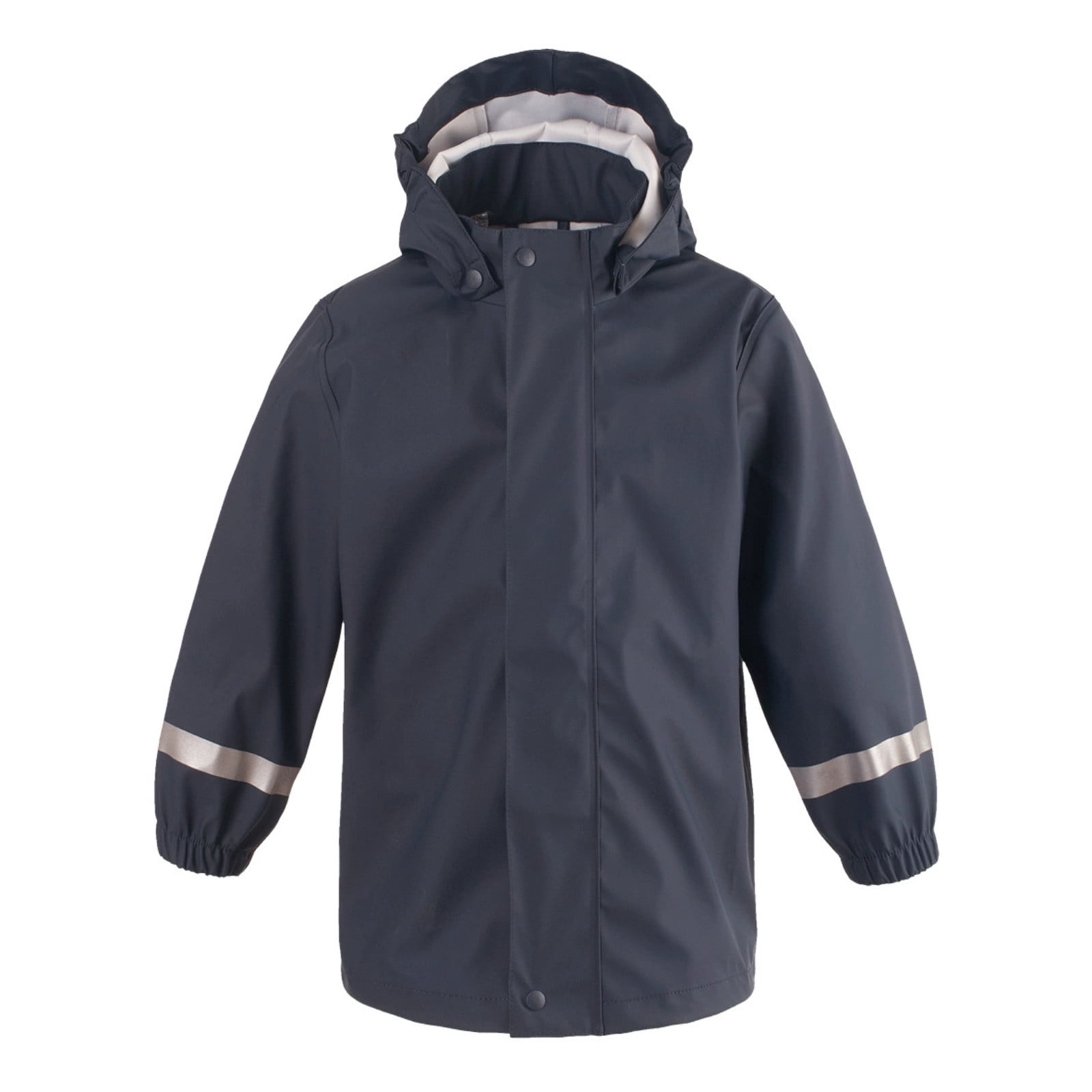 QHFBli Boys Long Hooded Safety Rain Jacket Waterproof Emergency ...