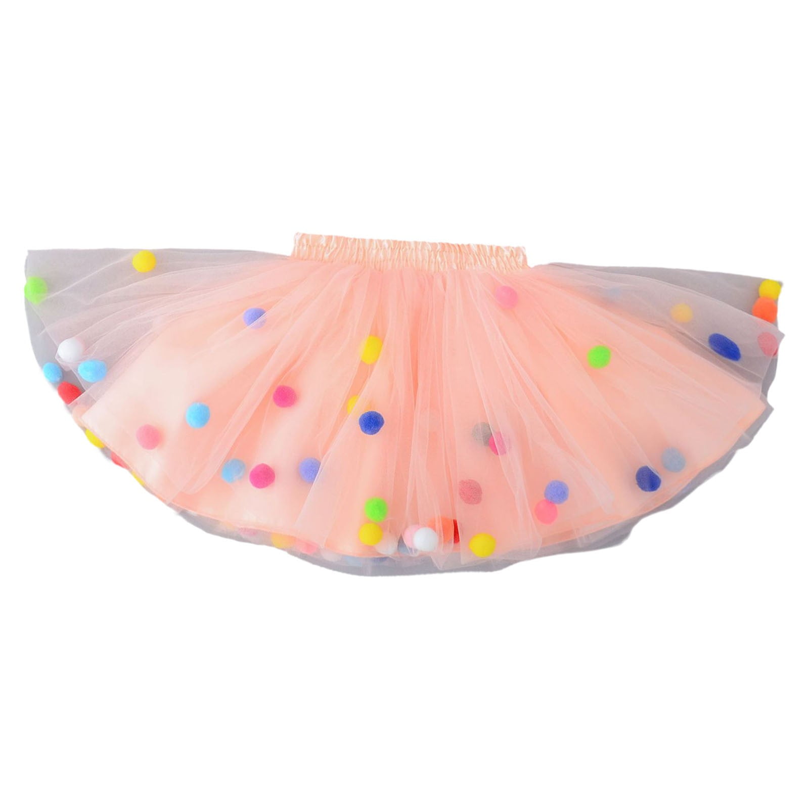 QHFBli Girls' Polka Dot Tutu Glitter Ballet 3 Layer Tulle Dance Skirt ...