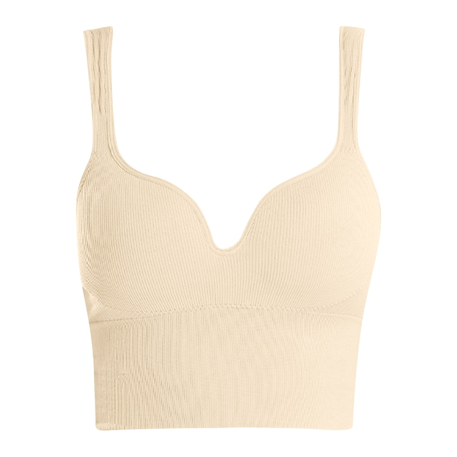 QHFBli Low Back Bras-Seamless Deep-V Plunge Invisible Backless Bra ...