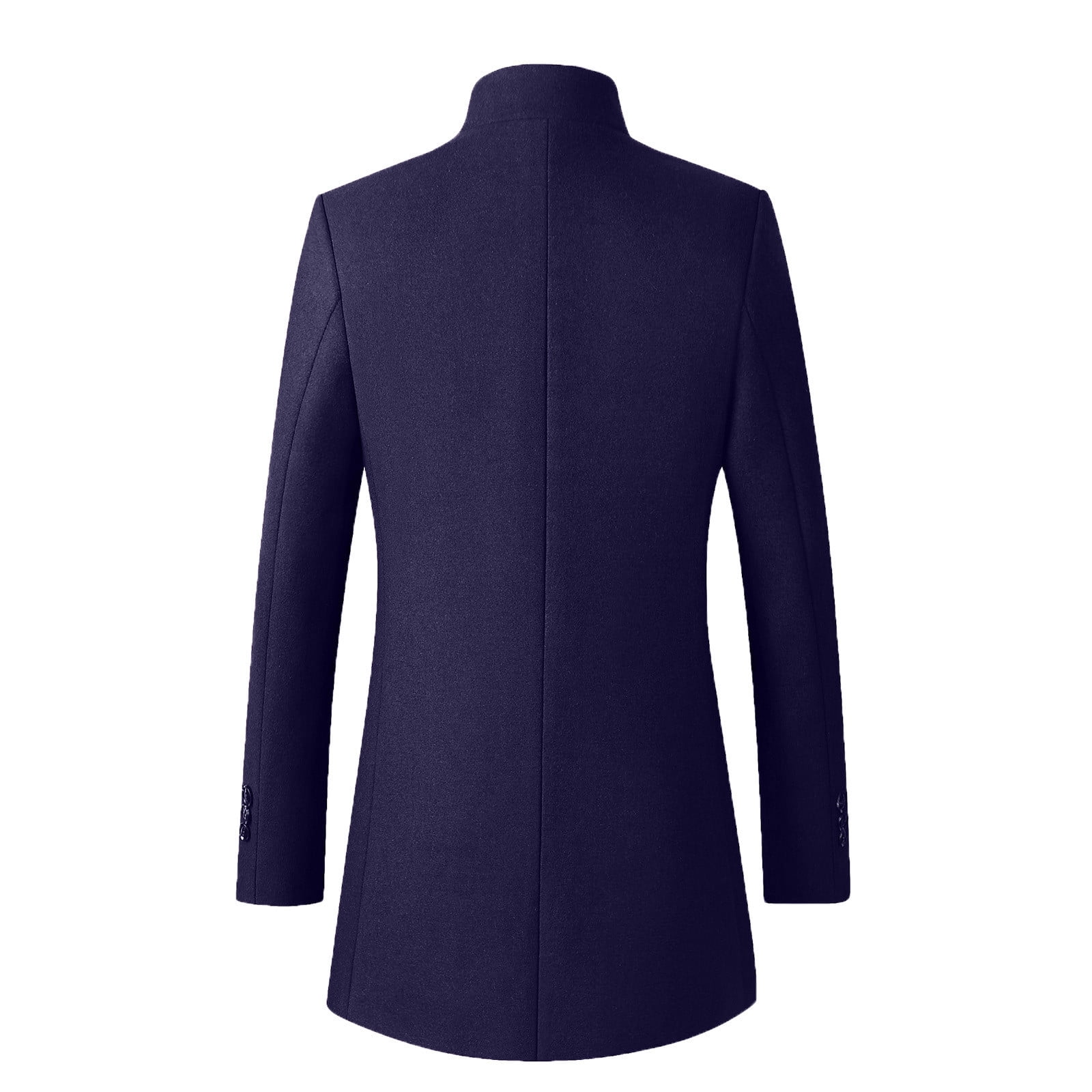 QHFBli Mens Double Trench Coat Men's Formal Trench Fit Prom Jacket Suit ...