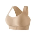 QHFBli Women Plus Size Wireless Front Closure Bra, Seamless Push Up ...