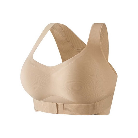 QHFBli Women Plus Size Wireless Front Closure Bra, Seamless Push Up ...