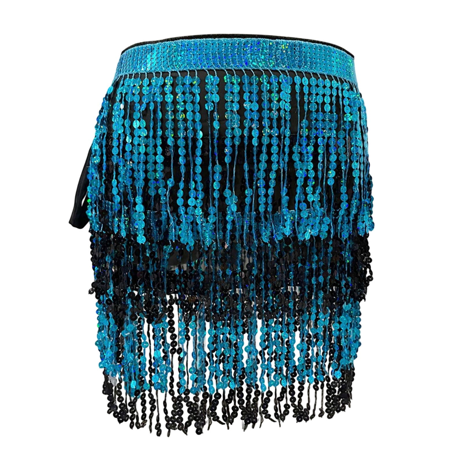 QHFBli Womens Belly Dance Bra Top with Chest & Scarf with Fringe ...
