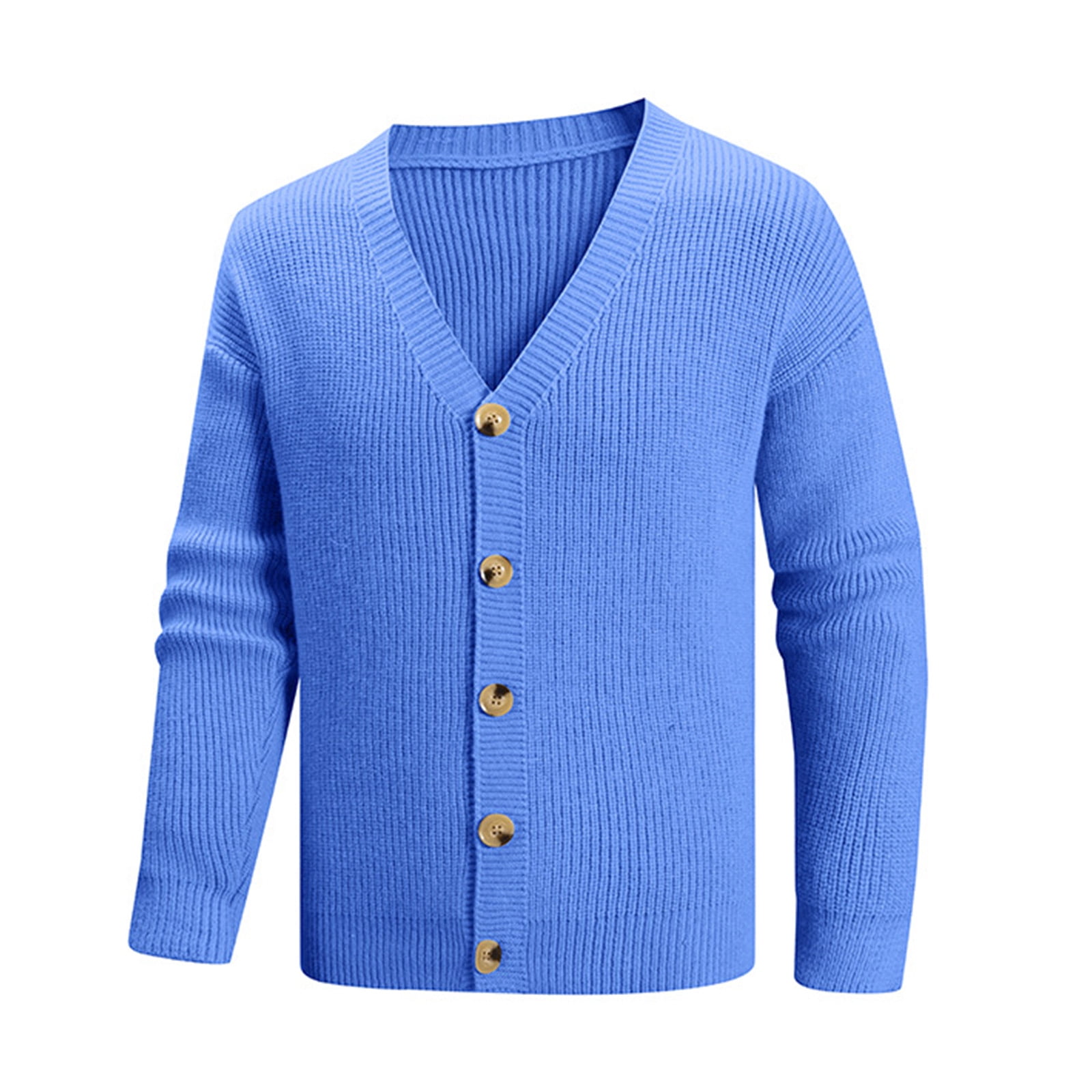 QHRMKOG Cardigan Men Relaxed Fit Long Sleeve V Neck Knit Cardigans 2025 ...