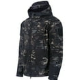 QHRMKOG Jackets for Men Winter Outdoor Waterproof Camouflage Hooded ...