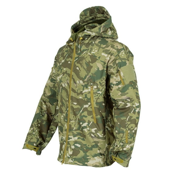 QHRMKOG Mens Camo Jacket Fashion Water Resistant Jackets Regular Fit ...