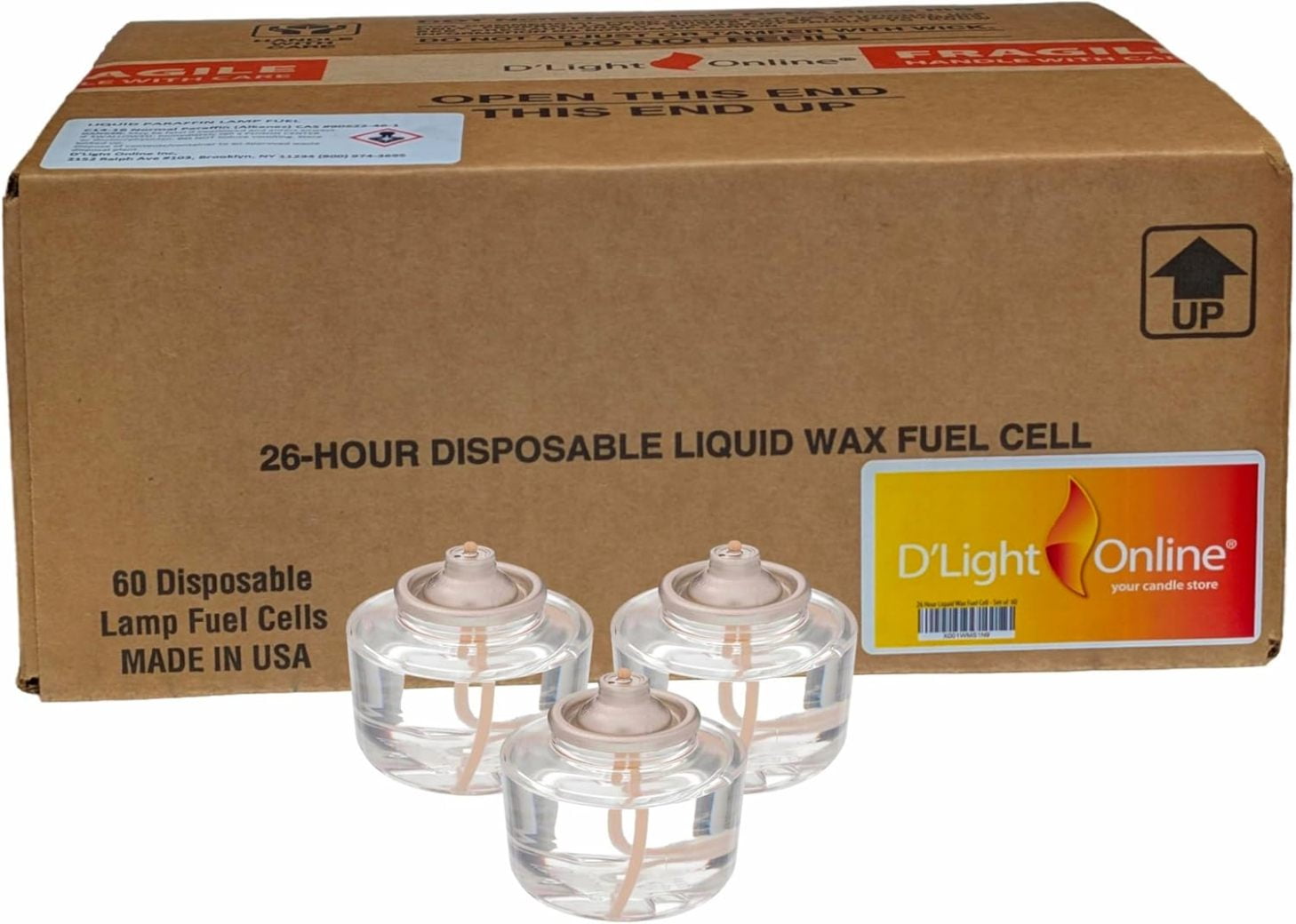 QHSP HD26 Disposable 26 Hours Liquid Candles, Clear Plastic Disposable ...
