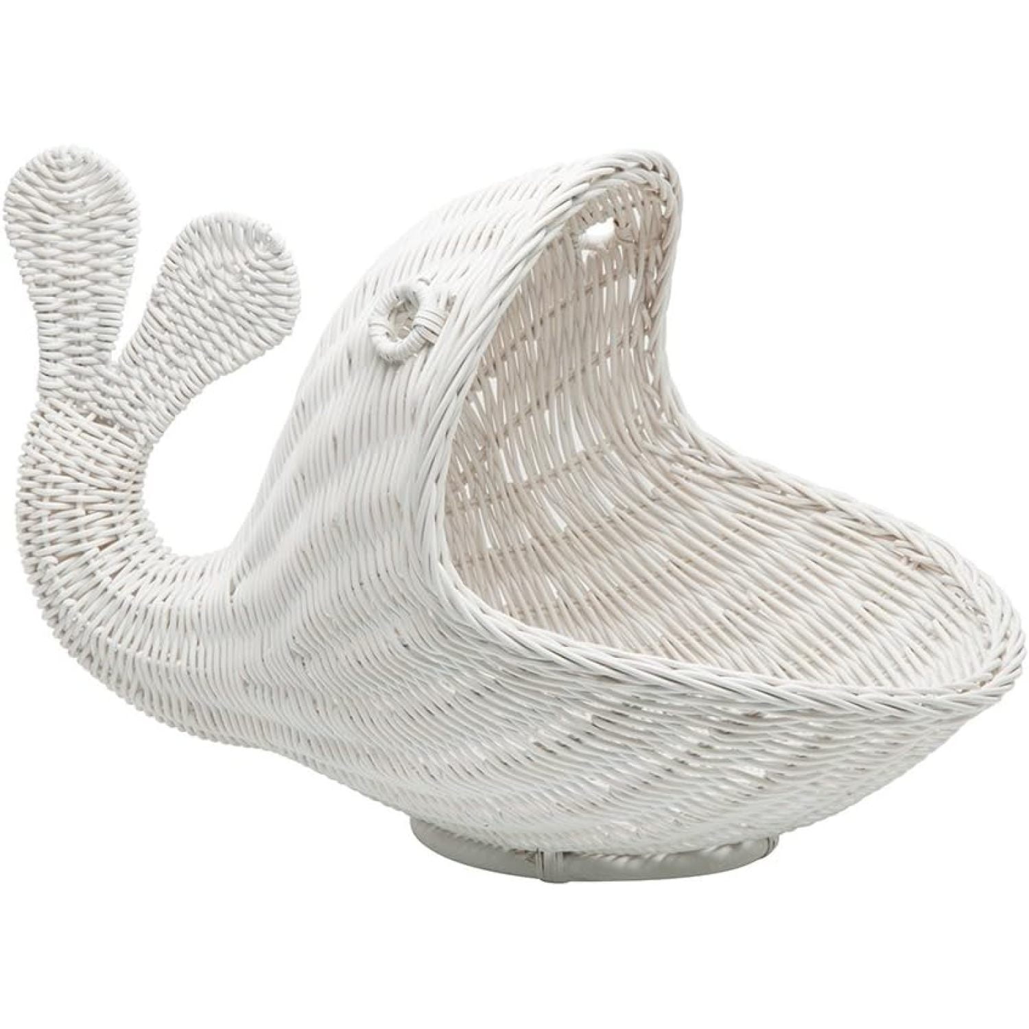 QHSP Rattan Whale Storage Basket, Wicker Storage Bin, Whale shaped ...