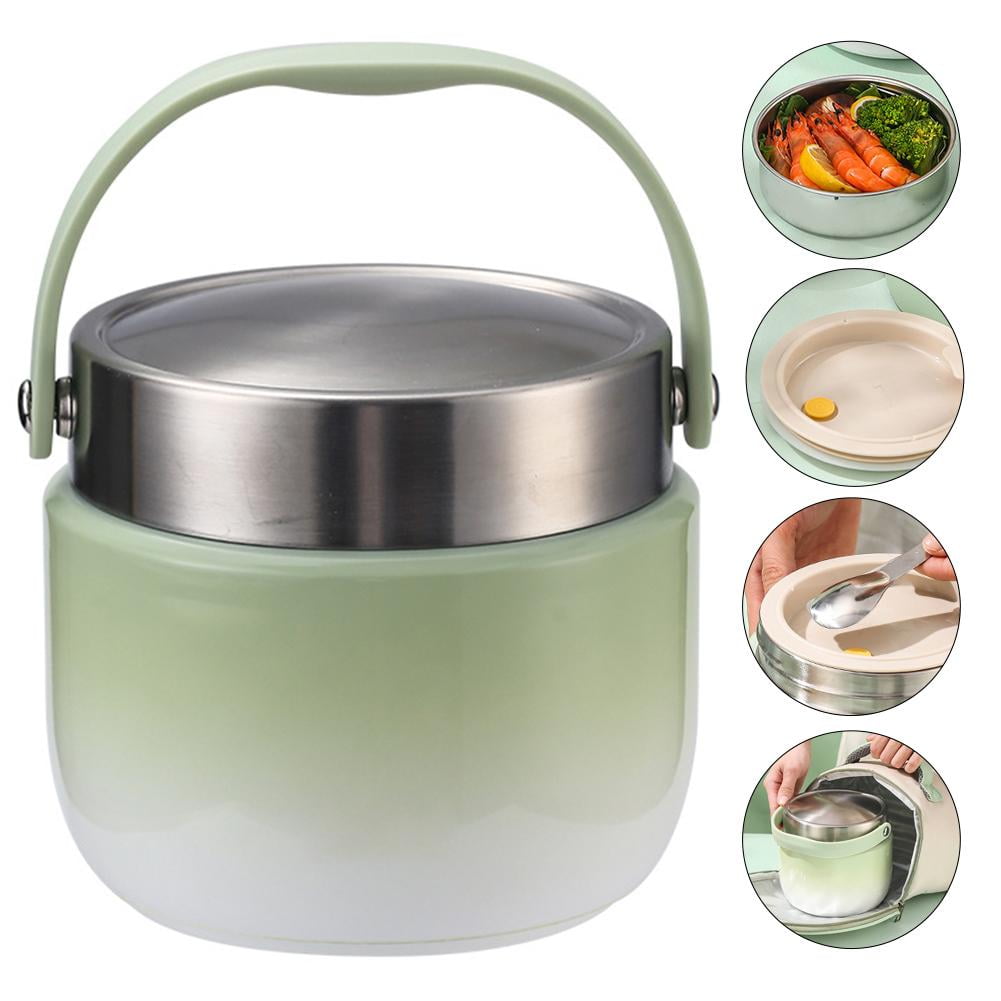 QHUDLV 1.2 L Insulated Food Flask,Stainless Steel Thermal Container for ...