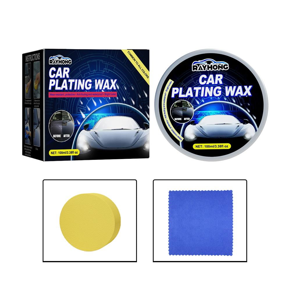 QHUDLV 100g Car Crystal Plating Coating Wax Set Hard Glossy Kit Paint ...