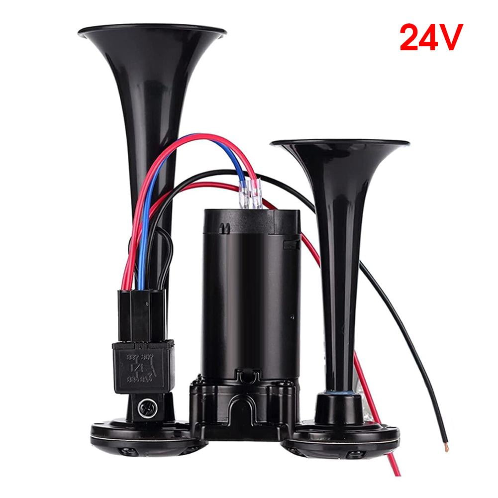 QHUDLV 12V/24V Horn, Horn for Trucks Boats Cars, Super Loud Dual ...