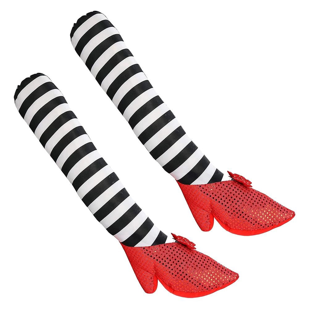 QHUDLV 1pair Wicked Witch Legs Halloween Prop, Halloween Decorations ...