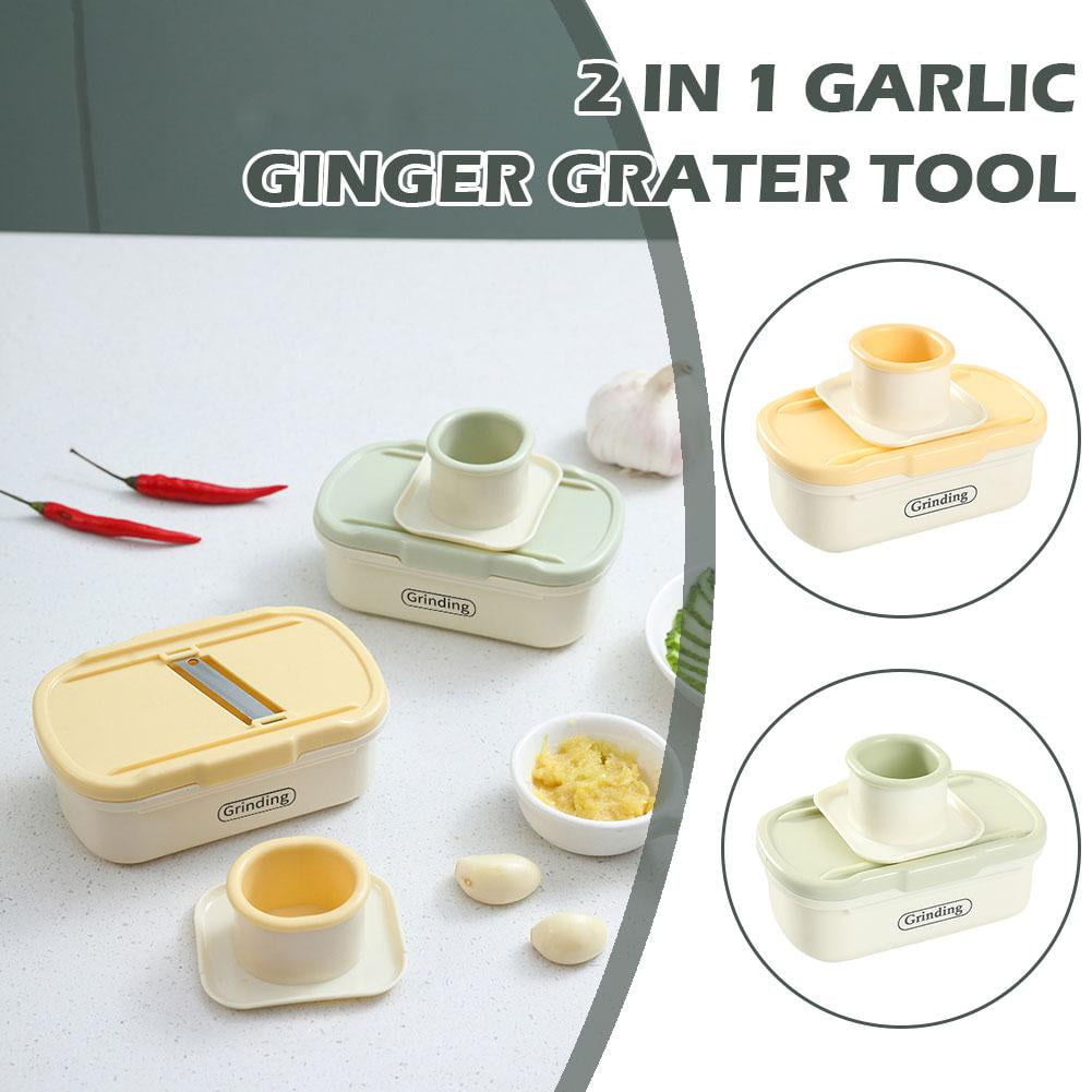 QHUDLV 2 in 1 Garlic Ginger Grater Tool Garlic Slicer, Multifunction ...