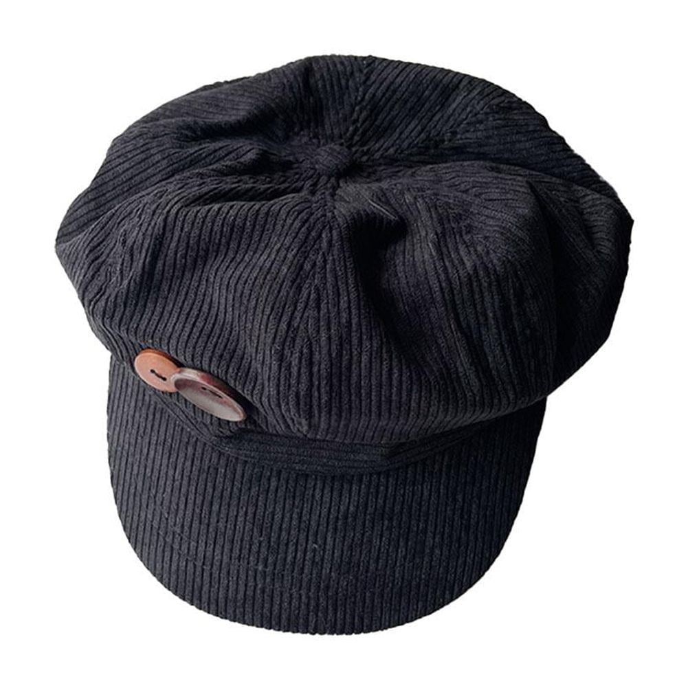 QHUDLV 2000s Hat, Womens Button Baker Boy Hats Y2k Vintage Corduroy ...