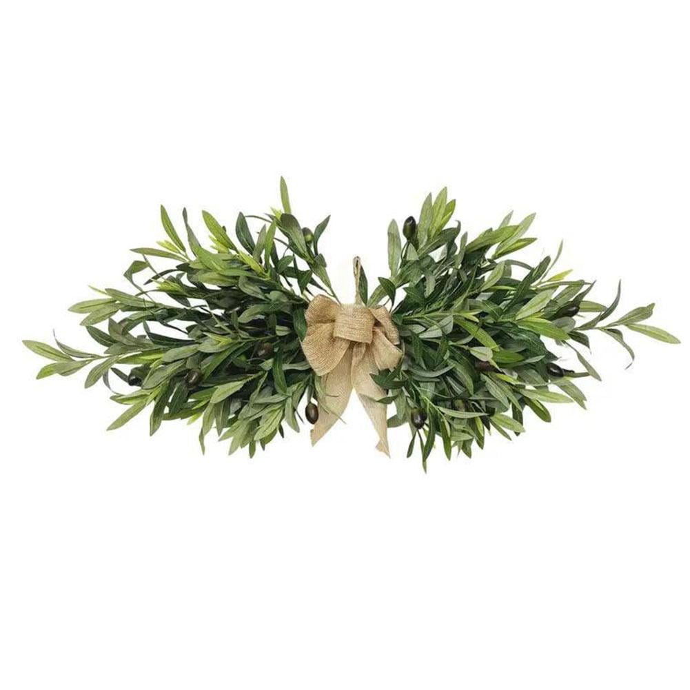 QHUDLV 24 Artificial Swag, Greenery Swag, Spring Swags with Green ...