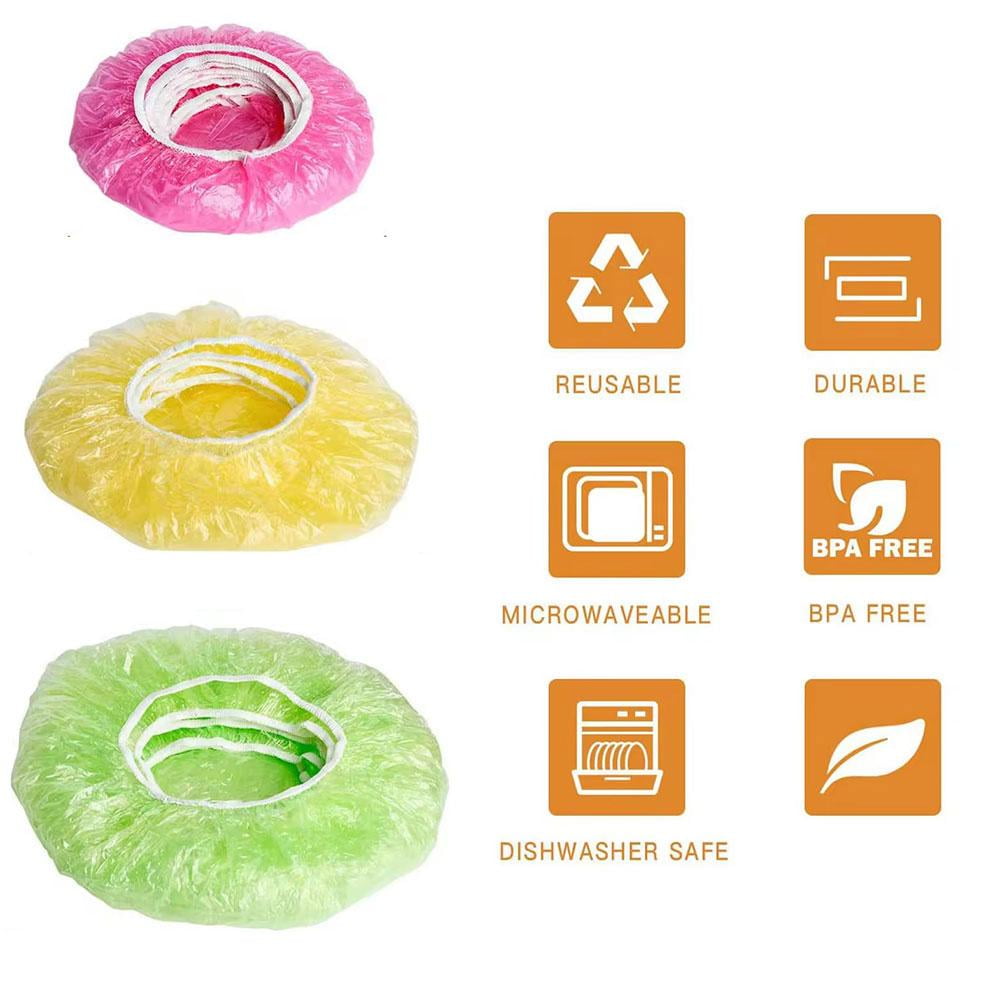QHUDLV 24x Disposable Food Cover Plastic Wrap Elastic Food Lids For ...