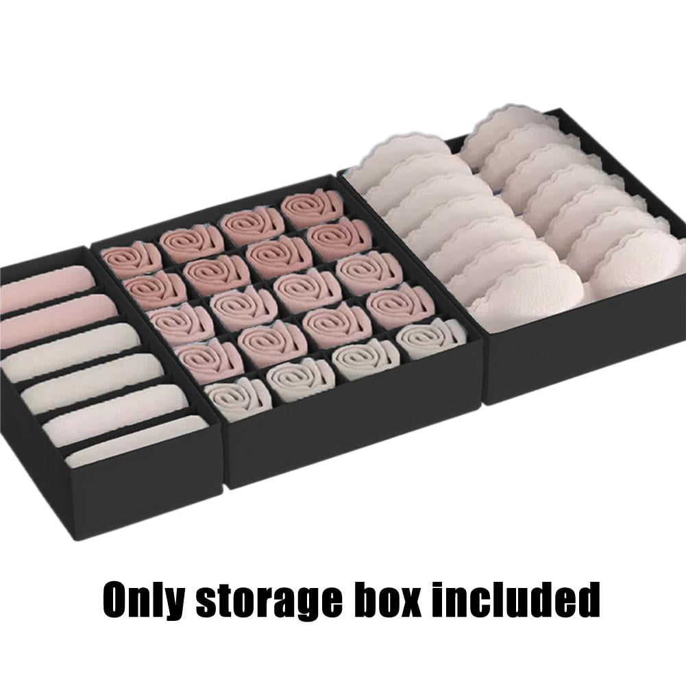 QHUDLV 3-in-1 Drawer Organizers For Clothes Socks Underwear Ties Fabric ...