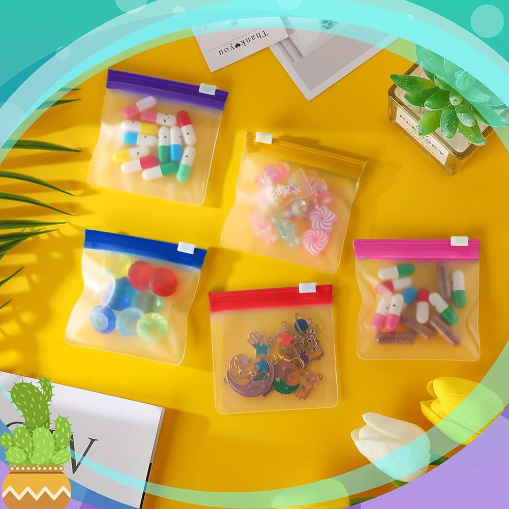 QHUDLV 35 Pcs Zippered Pill Pouches Organizer Plastic Bags, Reusable ...