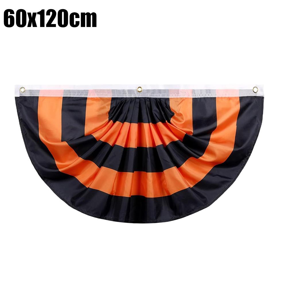 QHUDLV 3x6 Ft Fall Pleated Fan Flag - Thanksgiving Buntings with Brass ...