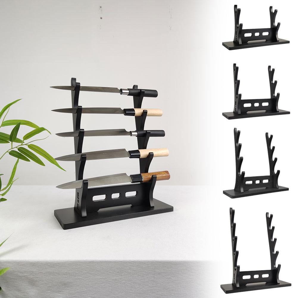 QHUDLV 5 Tier Wood Flute Stand, Wooden Flute Rack, Swo-rd Wall Mount ...
