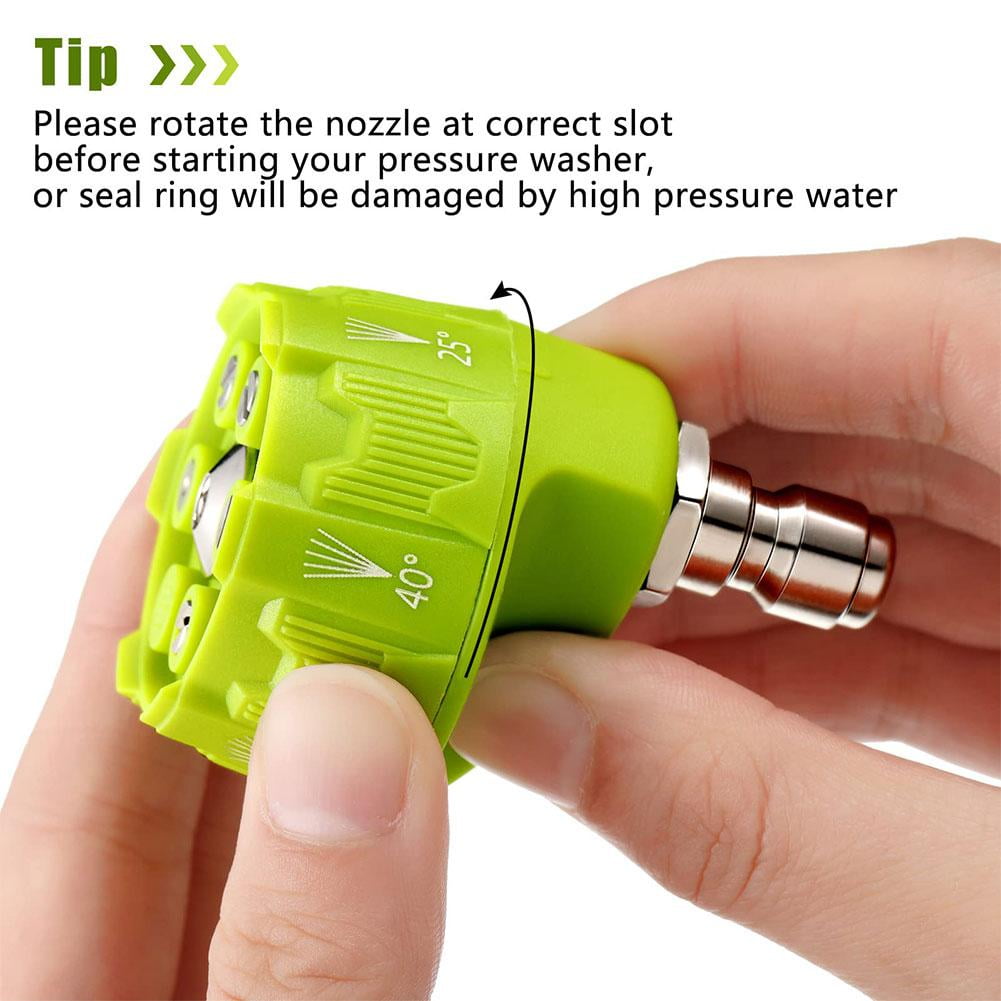QHUDLV 6 in 1 Multi-Spray Head Pressure Washer Nozzle,Quick Connect for ...