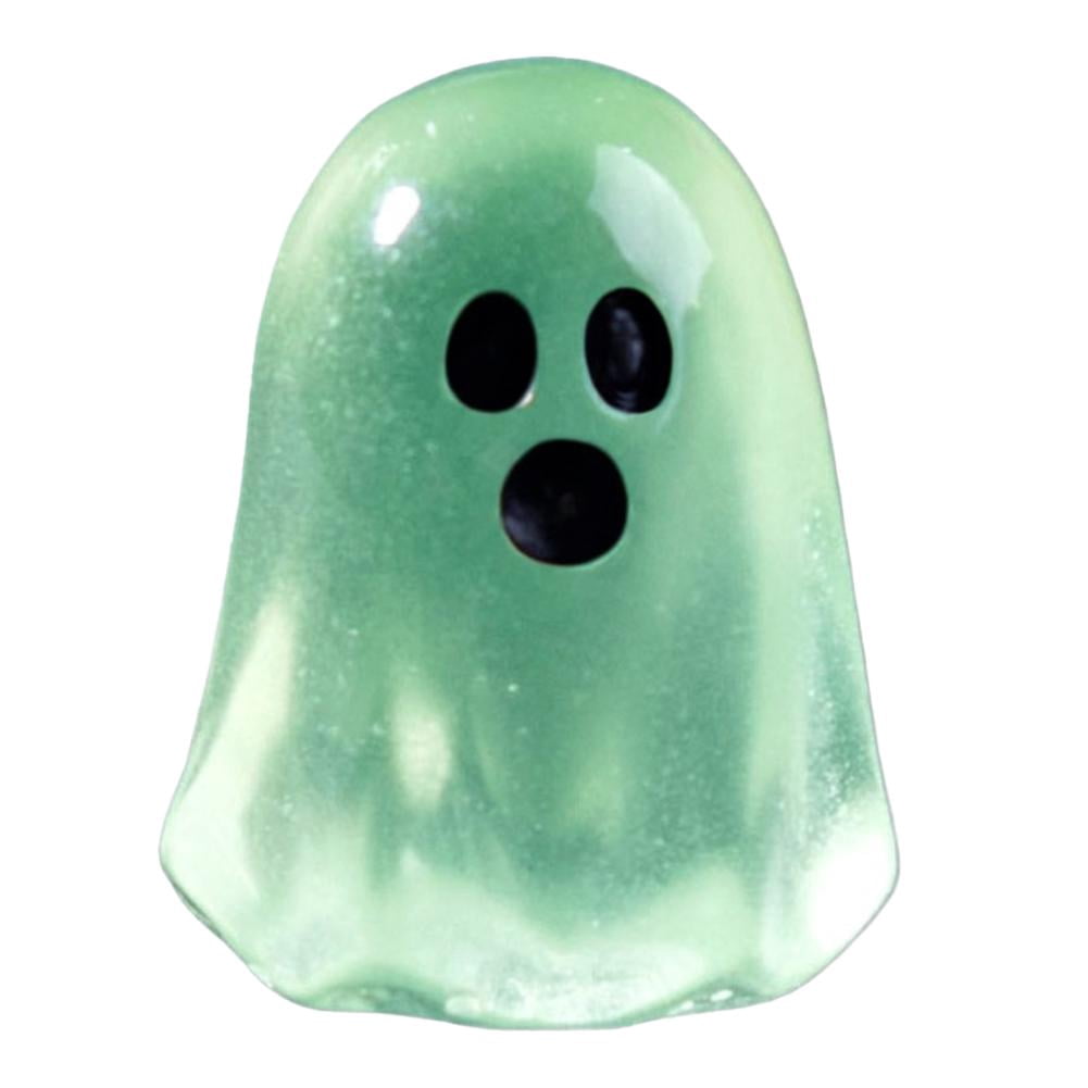QHUDLV 6Pcs Halloween Mini Ghosts Figures, Luminous Small Little Resin ...