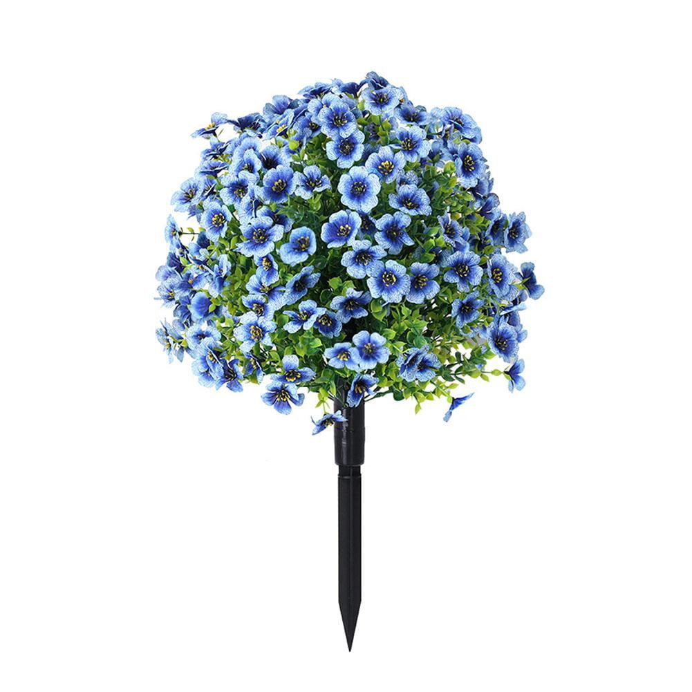 QHUDLV Artificial Violet Flowers Balls With Stakes Realistic Outdoor ...