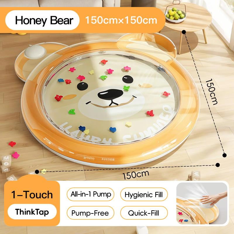 QHUDLV Baby Splash Pad Inflatable Water Play Mat ,Non-Slip PVC Cartoon ...