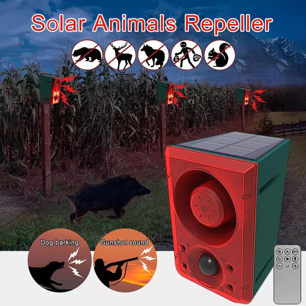 QHUDLV Beast Repellent Solar Warning Lights with Loud Volume, Solar ...