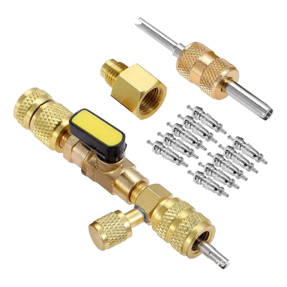 QHUDLV Car AC Valve Core Removal Tool Set, Includes 1/4" Core Puller ...