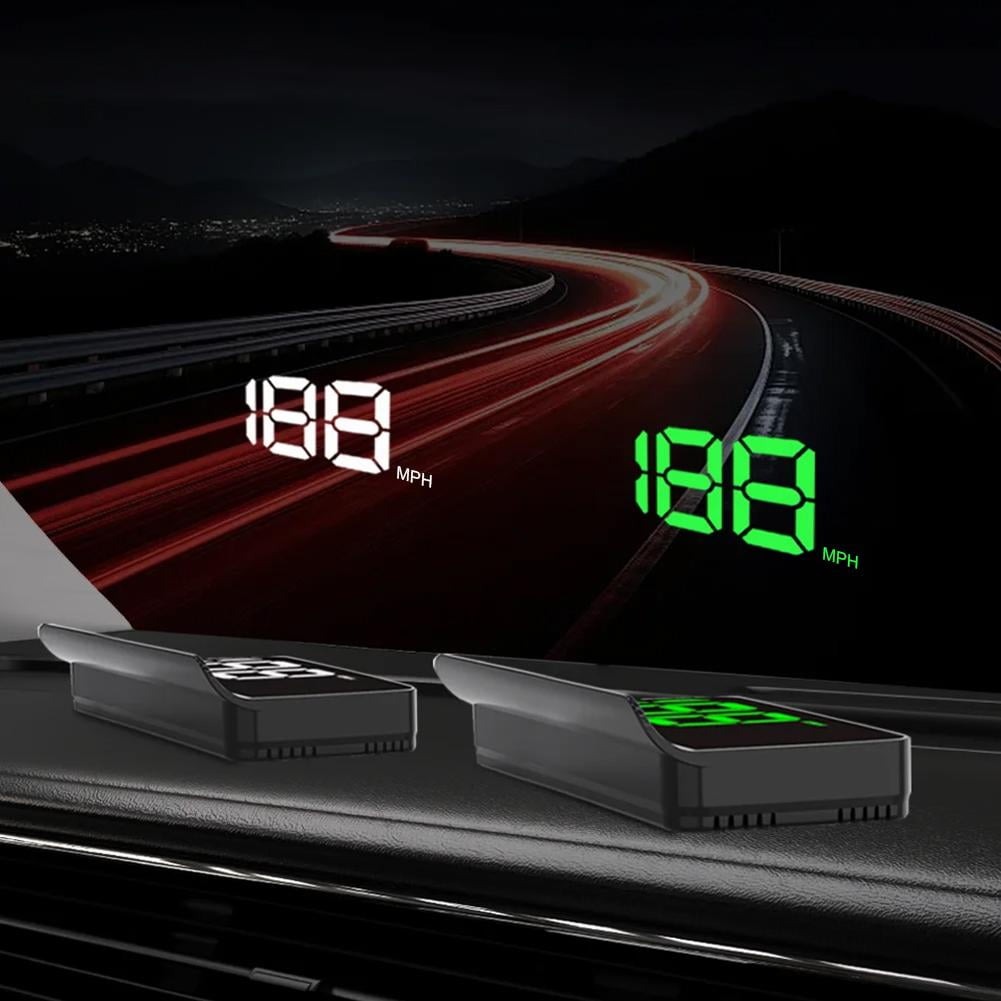 QHUDLV Car Digital GPS Speedo Speed MPH HUD Head Up Display Speedometer ...