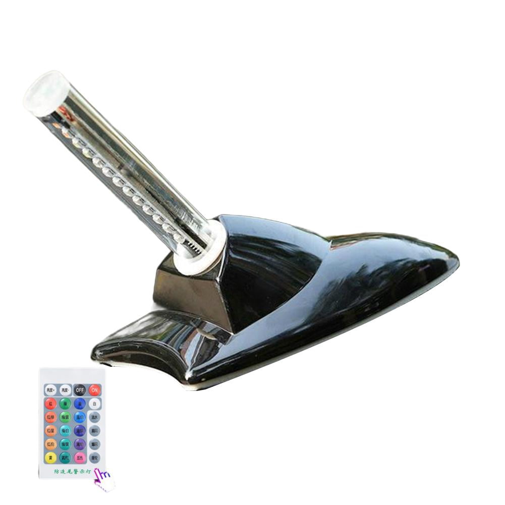 QHUDLV Car Roof Shark Fin Antenna Solar Warning Light Anti-Rear-End ...