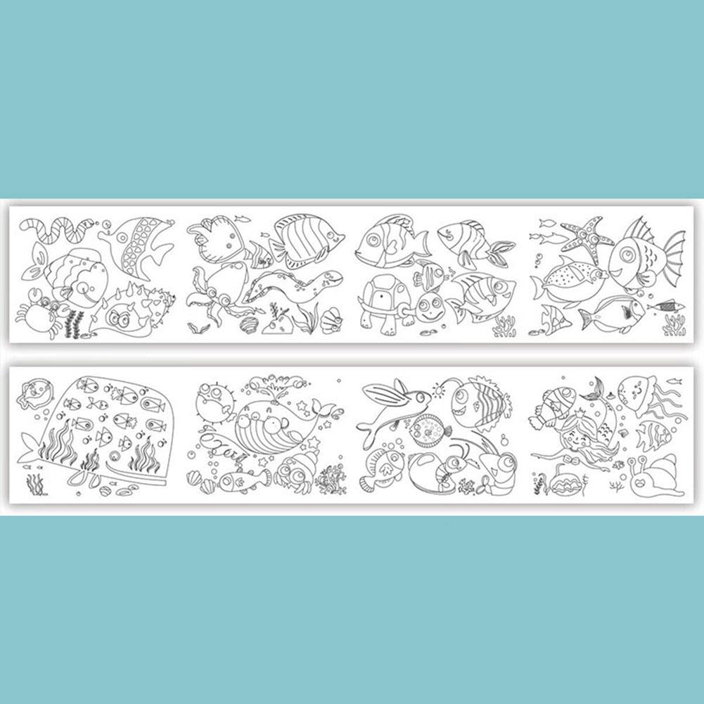 QHUDLV Children’s Drawing Roll ,Tear‑Off Creative Graffiti Paper ,Fun ...