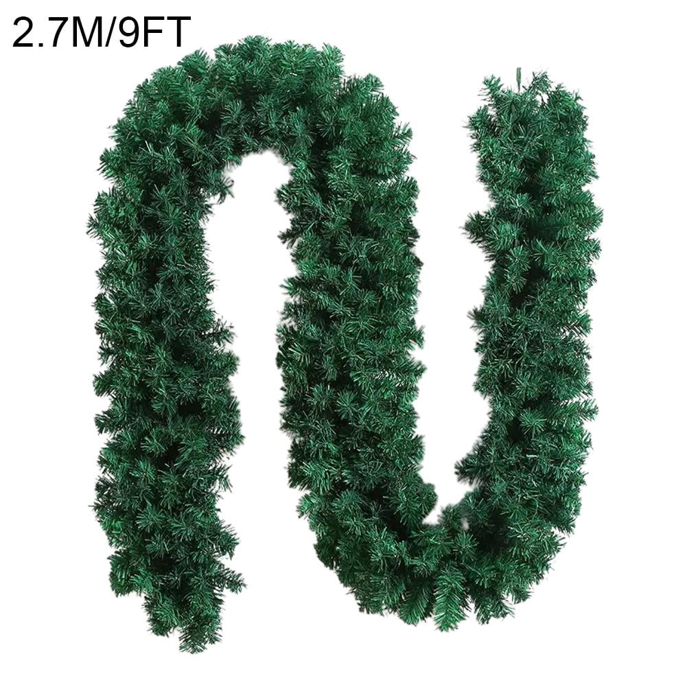 QHUDLV Christmas Garland, Artificial Snow Flocked Garland Christmas ...
