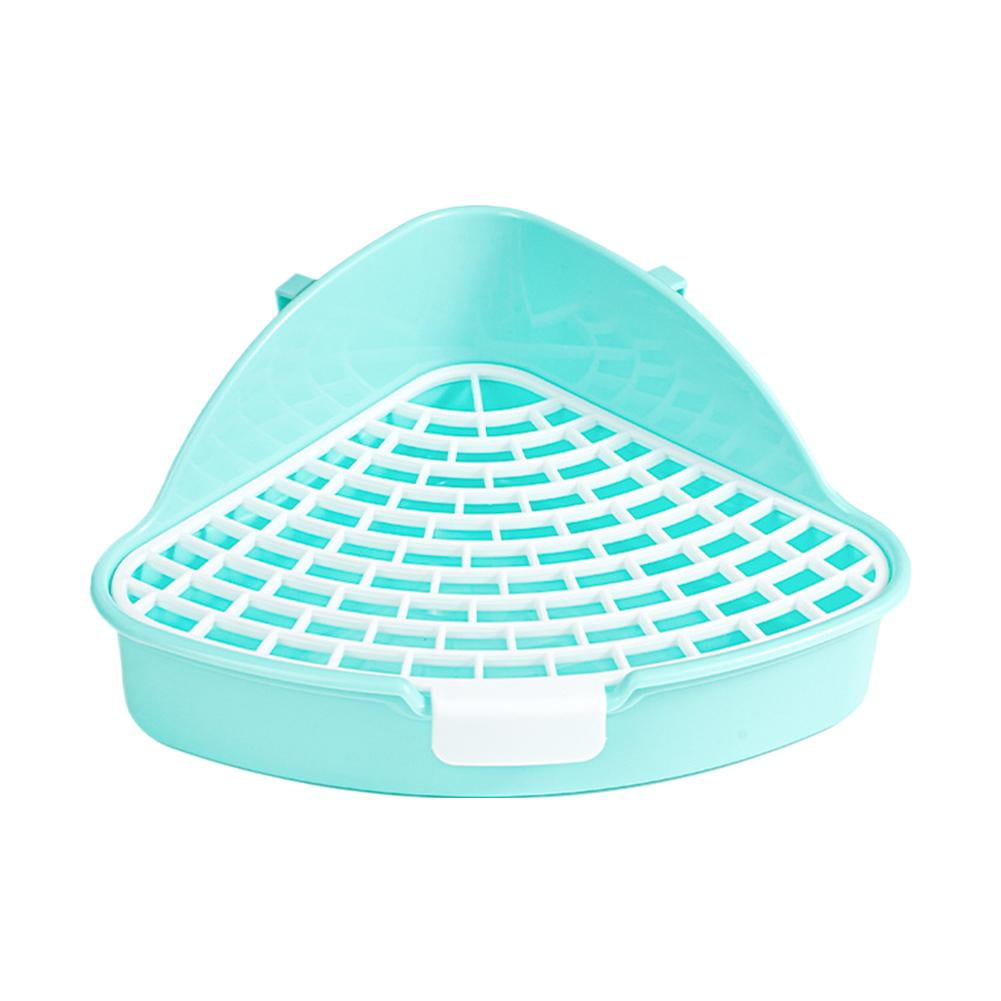 QHUDLV Corner Rabbit Litter Box,Small Pet Potty Trainer,Easy Clean ...