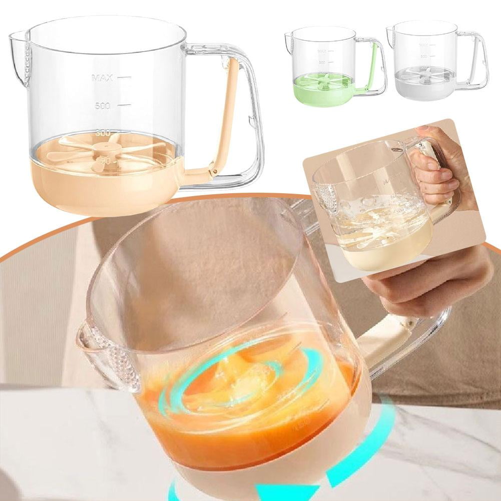 QHUDLV Creative Egg Mixing Cup, Semi Automatic Whisk Cup, Multifunction ...